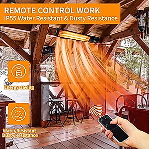 Outdoor Patio Heater with Cover Propane Gas Heater Standing LP 48,000BTU Standing with Pulley Accessories for Patio, Courtyard, Commercial, Garden