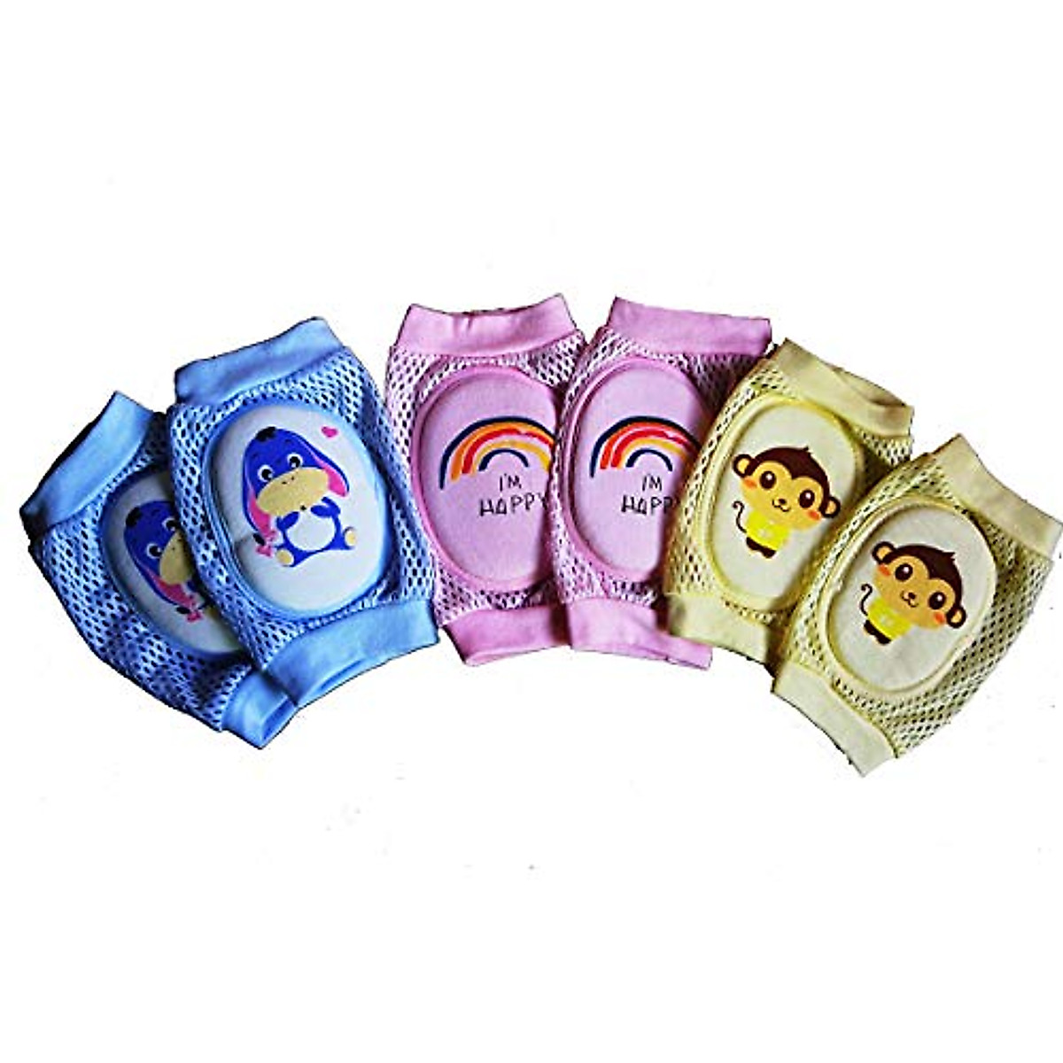 Himom Newborn Baby Toddler Crawling Knees Pad Anti-Slip Elbow Protector with Sponge Leg Warmer Safety Crawling Protective Cover Infants Boy Girl