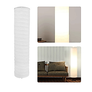 UOIENRT Paper Floor Lamp Shades Nordic Style Table Light Cover Barrel Chandelier Protector for Home Hotel Bedside Desk Wall Floor Lamp