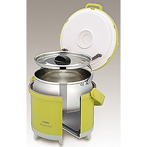 THERMOS vacuum heat insulation cooker Shuttle Chef RPE-3000 OLV 3.0L Olive Yellow