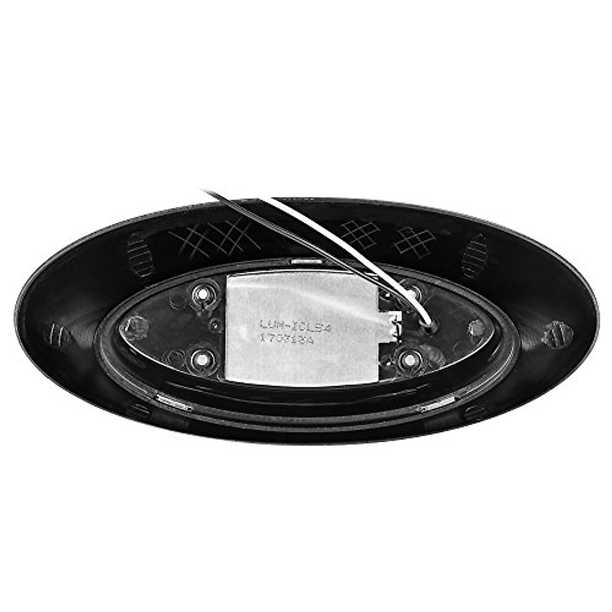 Lumitronics RV 12" LED Oval Outdoor Exterior Scare/Porch Light - Clear Lens (Black)