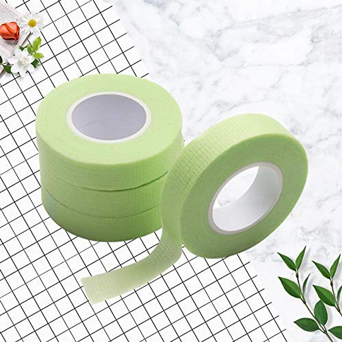 6 Rolls Eyelash Tape Adhesive Fabric Lash Tapes for Eyelash Extension Supply Breathable Micropore Fabric Medical Tape Under Eye Individual Eye Lashes Tools(Colored 6 Lash Tapes,6 Rolls)