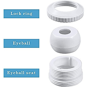 ATIE Pool Spa 1/2" Inch Opening Hydrostream Return Jet Fitting with 1-1/2" Inch MIP Thread Replace Hayward SP1419C (2 Pack)