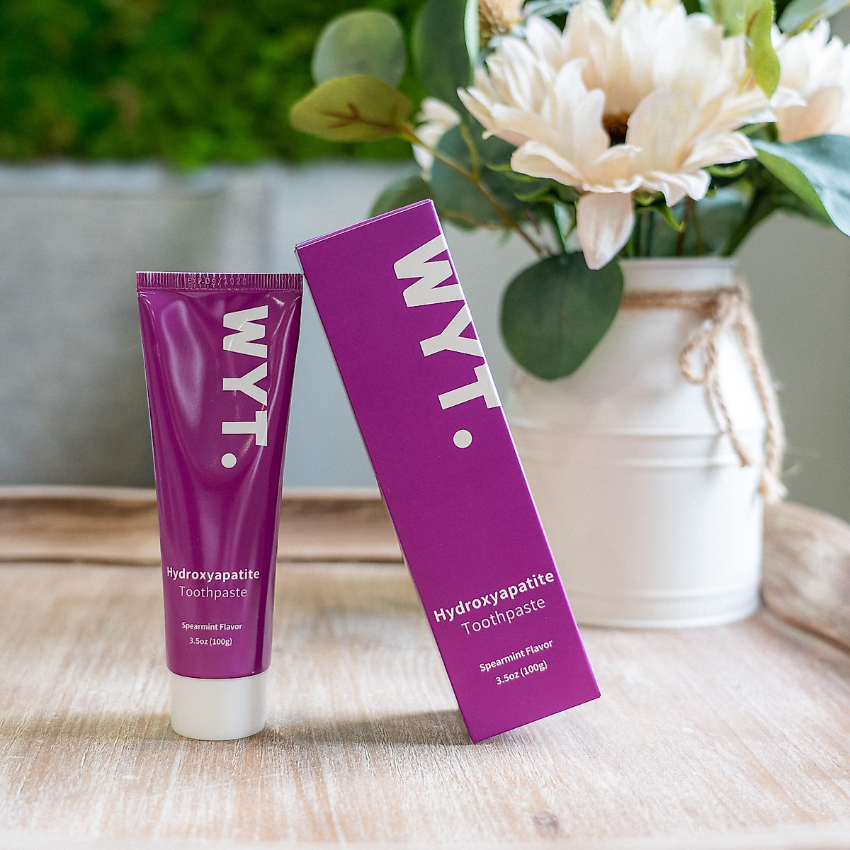 WYT. Toothpaste - Spearmint Flavor - Hydroxyapatite Toothpaste Formulated by Dr. Brady at Haven Dental - Fluoride Free Toothpaste - Crown and Veneer Protection - 3.5oz