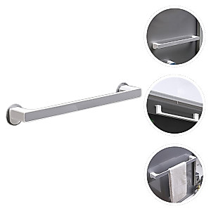 DOITOOL 1pc Rustproof Wall- Self Organizer Accessories Rod Holder Wall Storage Bedroom Bathroom Stand Stick Towel Heavy Wall-Mounted for Bar Duty Hand Hanger on Adhesive Bath Rack