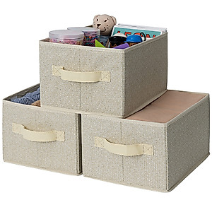 GRANNY SAYS Bundle of 3-Pack Wardrobe Storage Bins & 3-Pack Trapezoid Storage Bins for Closet Shelves