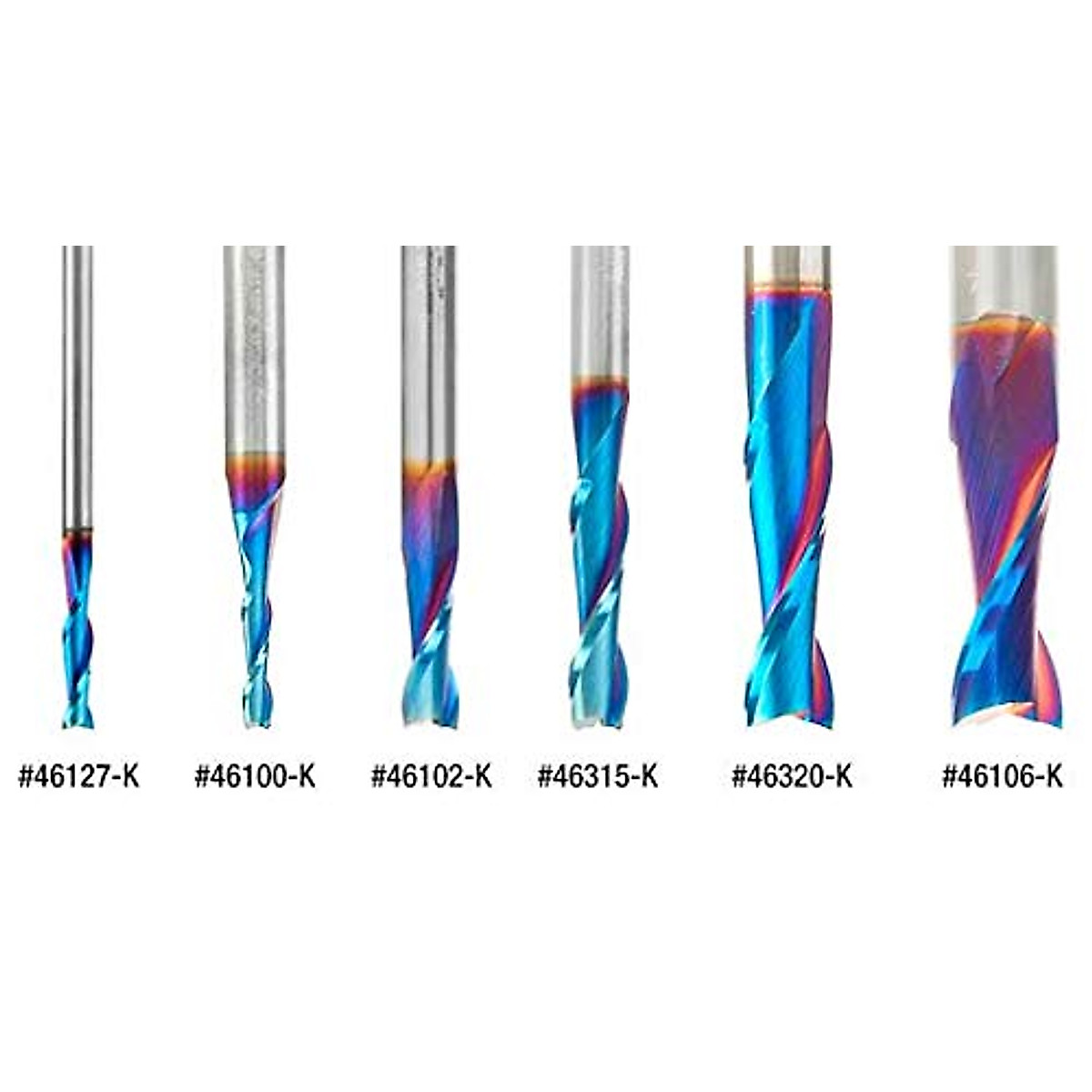 Amana Tool - 46125-K Solid Carbide Spektra Extreme Tool Life Coated Spiral Plunge 1/8 Dia