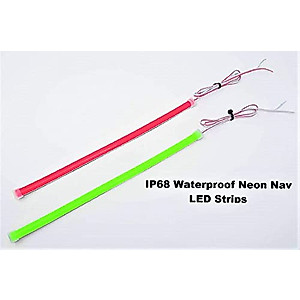 Green Blob Outdoors Marine Navigation LED Strips Kit for Pontoon, Bass, Sk,i Wave Runner, Jon Boats and Kayaks (Neon Style Red, Green)