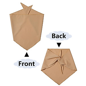 AWAYTR 3Pcs Hair Bandanas Head Kerchief for Women Girls Tie-Back Boho Hair Scarf Headband Bandana Triangle Head Scarf (Solid Color - Beige/Khaki/Brown)