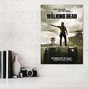 LuxBay HD Canvas The Walking Merch Dead Poster Print Decoration Wall Art for Room Decor 12"x18"