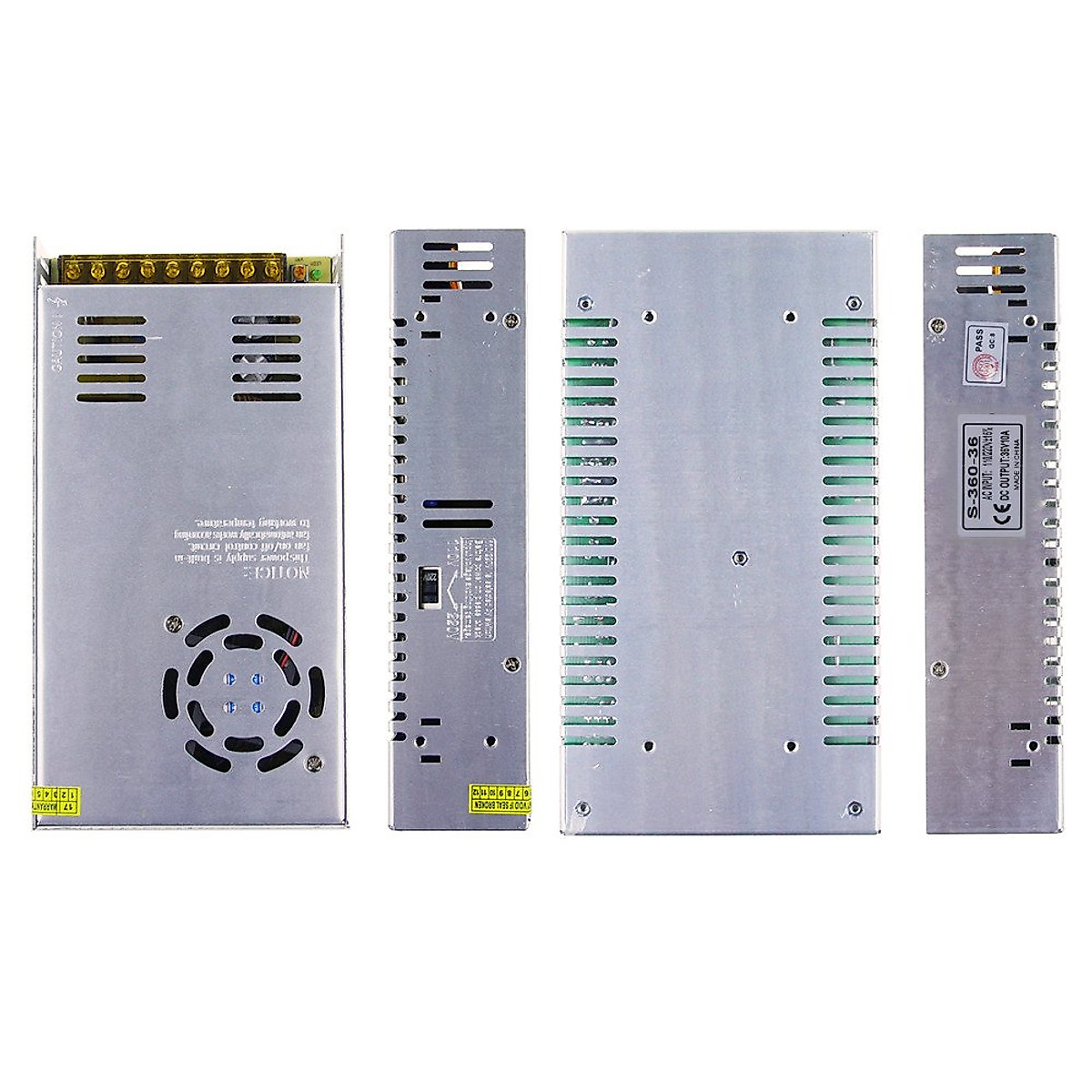 ALITOVE 36V 10A 360W Power Supply Switch Transformer Adapter AC 110V / 220V to DC 36V 10amp Universal Regulated Switching Converter for LED Strip Light CCTV Camera Security System