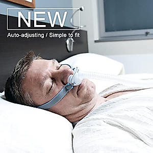 Airfit P10 / N30 Headgear Strap Upgraded CPAP Mask Replacement Straps Fully Adjustable Design Quickfit Elastic Fit for Resmed P10 / N30 Nasal Pillow System - Blue//Grey (2-Pack)