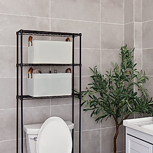 GRANNY SAYS Bundle of 3-Pack Closet Storage Bins with Lids & 2-Pack Lidless Storage Bins with Metal Frame