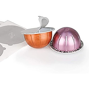 RECAPS Aluminum Foils Lids Seals to Reuse Coffee Pods Reusable Coffee Filter Refillable Filter Compatible with Nespresso VertuoLine Vertuo Only 100 Pcs 62mm