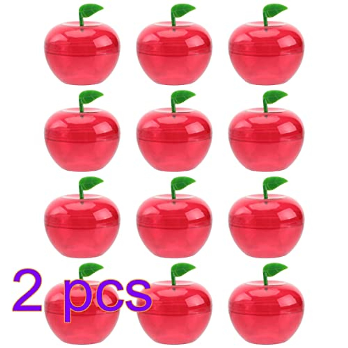 Healvian 24Pcs Apple Shape Candy Box Christmas Apple Container Plastic Chocolate Box Gift Fillable Balls Red Apple Container