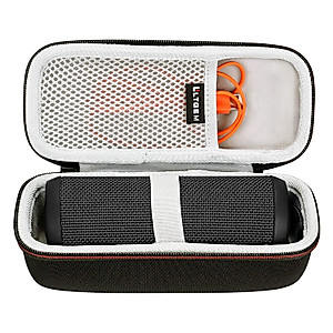 LTGEM Hard Carrying Case for JBL Flip 4/3 Portable Bluetooth Speaker, with Mesh Pocket Fits USB Cable and Accessories, for Travel, Storage and More