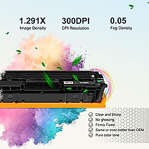 TESEN 201X CF400X (with New Chips) Remanufactured Toner Cartridge Replacement for HP 201X CF400X for HP Color Pro M252n M252dw MFP M277n M277dw M277c6 M274n (Black, 2PK) Green Series