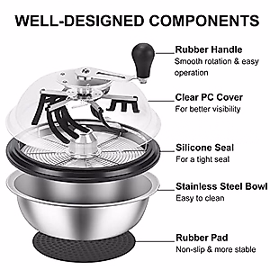 MELONFARM 16-Inch Bud Leaf Bowl Trimmer Twisted Spin Cut for Hydroponic Plant with Sharp Stainless Steel Blades