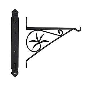Minuteman International Crane, 18-inch Fireplace Pot Hanger Bracket, Black