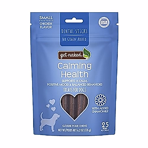 Get Naked Dental Sticks Grain-Free Chicken Flavor Dog Treats, Calming Health Small 6.2-oz Bag