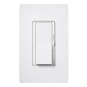 Lutron, Snow DVSCELV-300P-SW Diva 300-watt Single Pole Electronic Low-Voltage Dimmer, 1 Pack