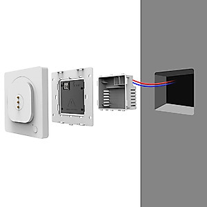 EMONITA Magnetic iPad Wall Mount with 360° Rotatable Charging Port for EMONITA iPad Cases - Silver