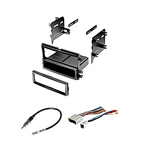 ASC Audio Car Stereo Radio Install Dash Kit, Wire Harness, and Antenna Adapter to Install a Single Din Radio for Some Ford Lincoln Mercury Vehicles