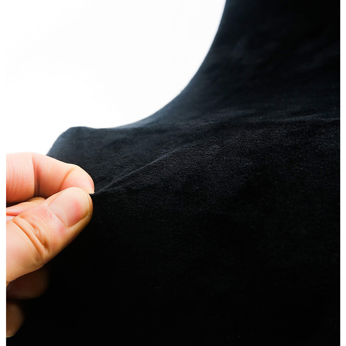 Eyelash Extension Neck Pillow With Acrylic Shelf Organizer Stand, Velvet Warm Lash Extension Grafting Pillow Makeup Tool Display Cabinet Shelves - White Shelf + Black Pillow(Velvet Pillowcase)