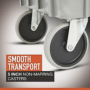 Ironton 500-Lb. Capacity 2 Tray Utility Cart, Maintenance-Free Structural Foam Construction Cargo Pushcart, Scratch Resistant, Easy to Clean Service Cart, 40in.W x 17in.D x 32 9/10in.H