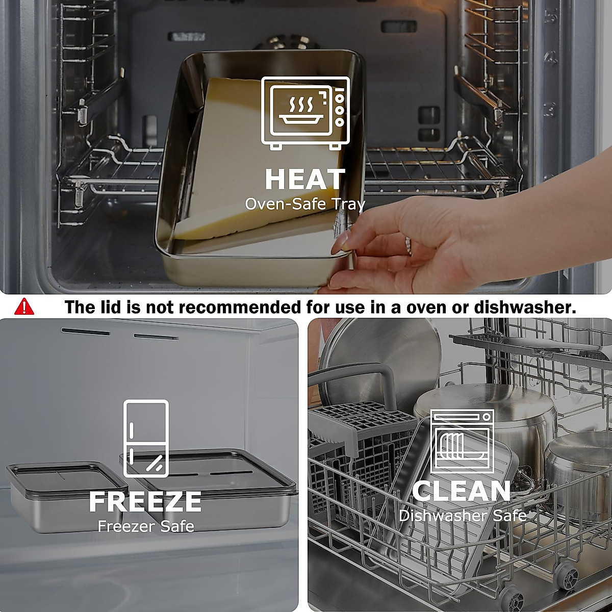 Cheese Container for Refrigerator, 2 Pack 304 Stainless Steel Airtight Deli Meat Storage Containers with Lids for Fridge, Dishwasher Safe Food Storage Containers Fridge Organizers and Storage(42 OZ)