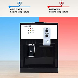 5Gal Water Dispenser,countertop dispensador de agua Drinking Machine Hot/Ice/Cold Top Loading Countertop Water Cooler Dispenser can Put 3.5L, 5L, 10L and 18.9l Bottled Water (Black+White)