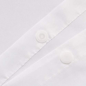 River Dream Snap in Fabric Shower Curtain Liner Replacement - 70W x 54H, White, with Magnets-Detachable Liner…