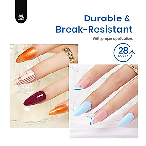 Beetles Gel Nail Kit Soft 500Pcs Medium Almond Pre Shaped Clear Full Cover False Nails for Gel Art Polish Soak Off Lamp Easy Nail Extensions Acrylic Fake Nails False Press on Nail Tips