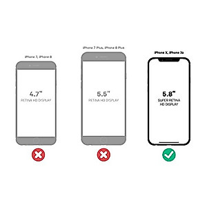 OtterBox iPhone Xs AND iPhone X Symmetry Series Case - BLACK, ultra-sleek, wireless charging compatible, raised edges protect camera & screen