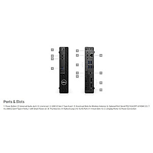 Dell 2022 Newest Optiplex 3090 Micro Form Factor Business Desktop, Intel Core i5-10500T, 16GB RAM, 512GB PCIe SSD, DisplayPort, RJ-45, Wi-Fi 6, Bluetooth, Wired Mouse&Keyboard, Windows 11 Pro, Black