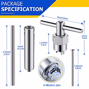 Feekoon 2 Pack Replacement for 104421 14272 Cartridge Retainer Removal Tool, Compatible with Moen 1222 1224 1225, Faucet Cartridge Replacement Puller for Bathtub Shower Valve Parts