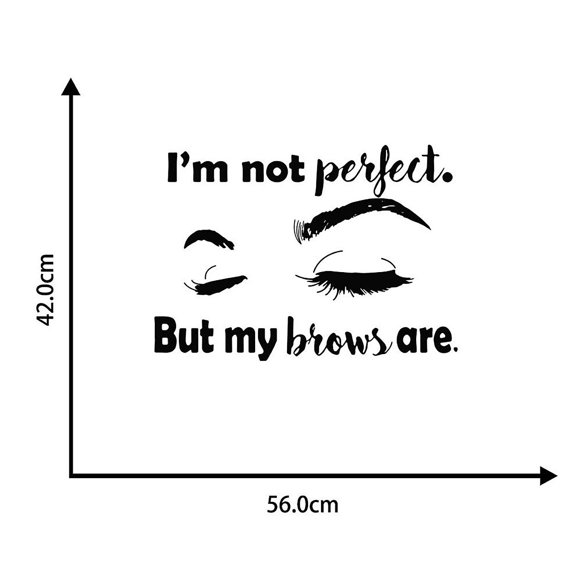 Wall Sticker for Beauty Salon I Am Not Perfect But My Brows are Eyebrows Microblading Wall Decal Home Decor