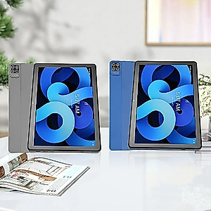 Luqeeg 10.1 Inch Tablet, 4G LTE Network MTK6762 Octa Core 12GB RAM 512GB ROM 8MP Front Camera 2560x1600 Resolution Tablet PC for Learning for Business (Blue)