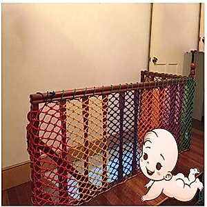 banister guard net Color Nylon Rope Net, Children's Balcony Safety Net Protection Net, Stair Anti-fall Net, Outdoor Play Fence Net, Kindergarten Christmas Decoration Net 1x3m ( Size : 22M(77ft) )