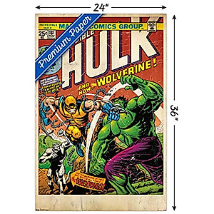Trends International 24X36 Marvel Comics-Wolverine-Cover Wall Poster, 24" x 36", Premium Unframed Version