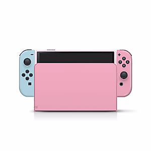 Tacky Design Pink Colorwave Skin Compatible with Nintendo Switch OLED Skin Wrap Cover, Color Blocking Skin for Nintendo Switch OLED Stickers, Premium Vinyl 3M Full Wrap Decal