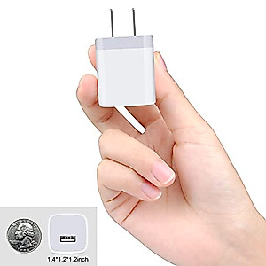 iPhone Charger Block, Plug in Phone Charger, Sicodo 4Pack Single Port USB Wall Charger Fast Charging Adapter Cube Box for iPhone 14 13 12 SE(2020) 11/11pro/XS/XS Max/XR,Samsung Galaxy S22/S21/S20,LG