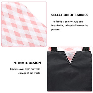 WANHAI Chicken Diaper for Pet Duck Goose or Hens Nappy Poultry Clothes with Bow-Knot,Washable Reusable and Adjustable, Pink-white