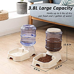 QLING Pet Feeder Food Dispenser Automatic for Dogs Cats, 100% BPA-Free, Gravity Refill, Easily Clean, Self Feeding for Small Large Pets Puppy Kitten Rabbit Bunny…