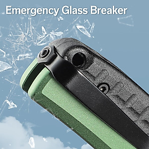 CIVIVI Sentinel Strike Pocket Knife with Glass Breaker, Utility Folding Knife for Outdoor EDC, 3.7" Reverse Tanto Damascus Blade, Aircraft Grade Aluminum Handle with FRN Integral Spacer C22025B-DS1