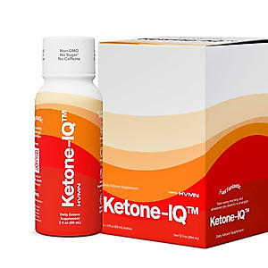 Ketone-IQ No Caffeine Exogenous Ketones Energy Shots - 24 Pack of Caffeine Free Energy Drinks with 10g Bioidentical Ketones - Sugar Free, Salt Free, and All Natural (4x6 ct)