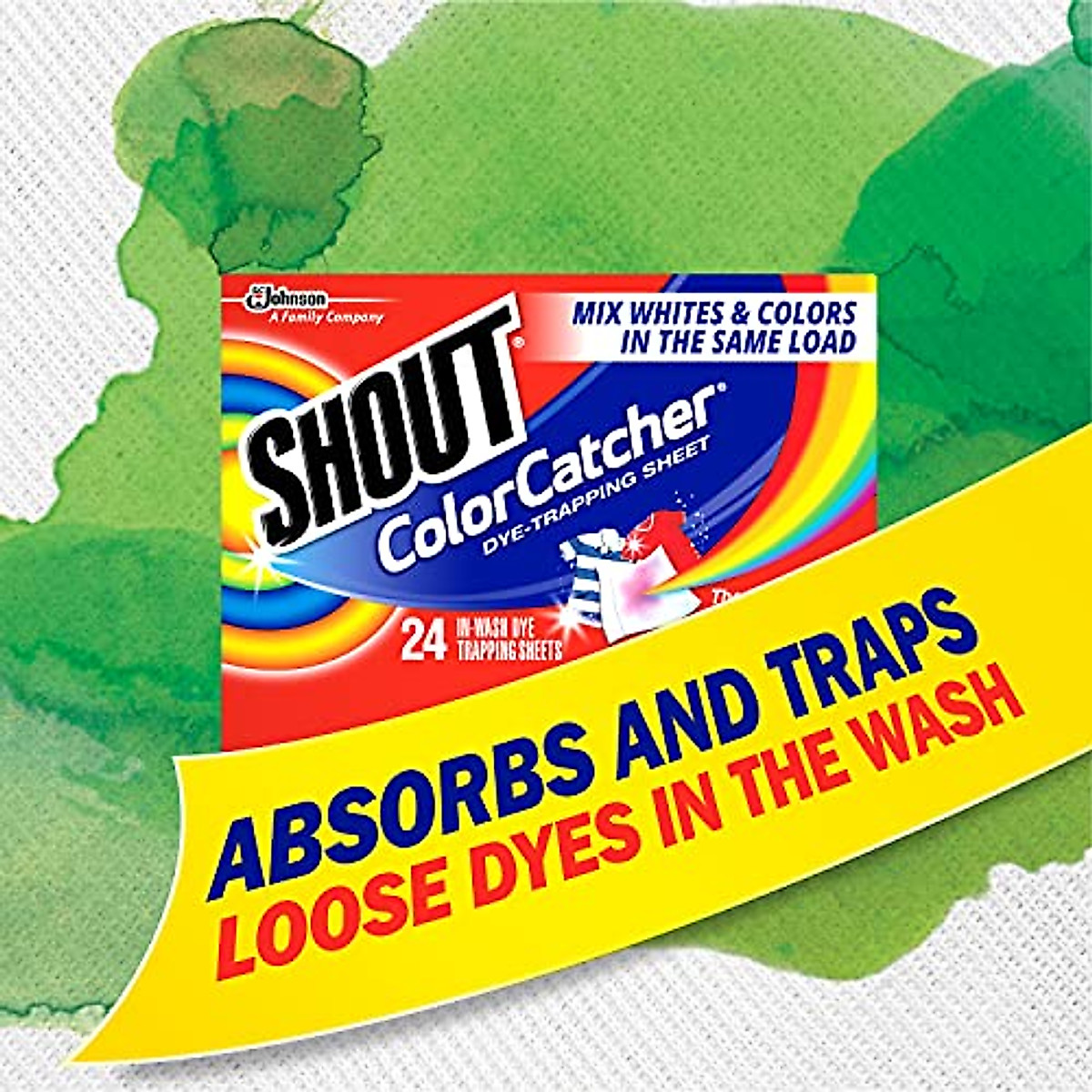 Shout Color Catcher Sheets for Laundry, Maintains Clothes Original Colors, 24 Count