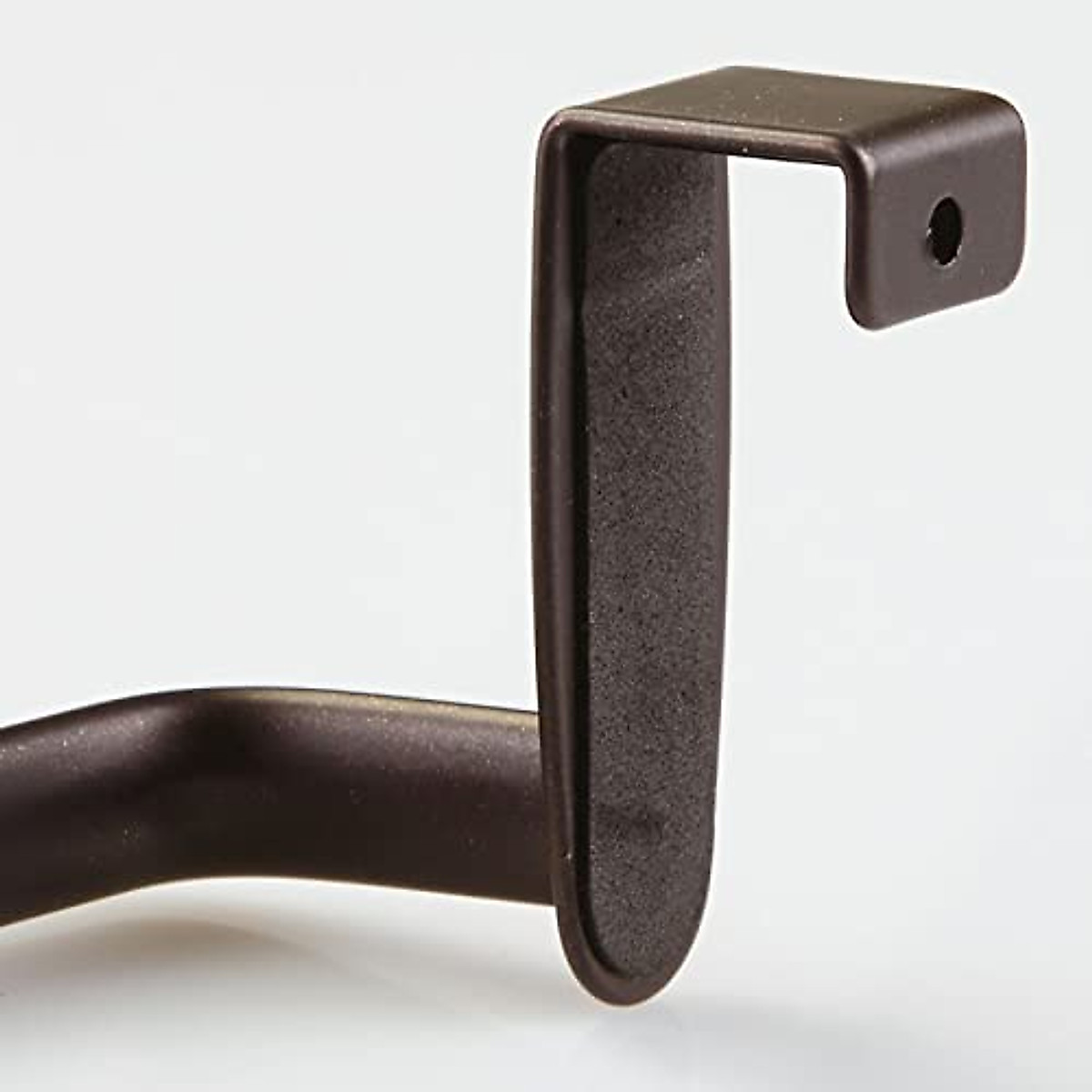 mDesign Steel Metal Wire Over Cabinet Towel Rack Storage Organizer - Hang on Cabinet or Door - Towel Bar Holder for Kitchen - Holds Hand Towels, Washcloths - Spira Collection - Bronze