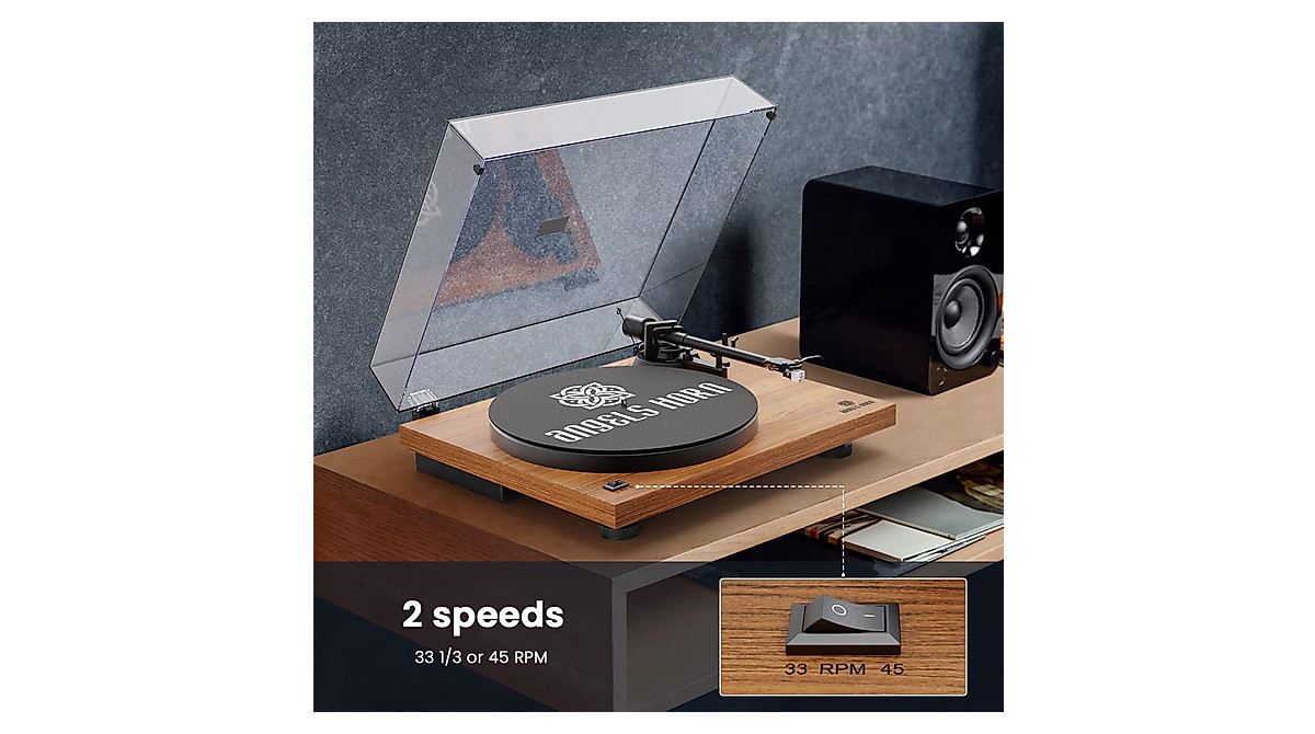 ANGELS HORN Bluetooth Turntable – Premium Vinyl Experience