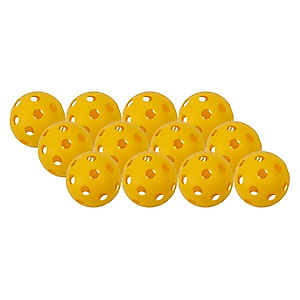 Champion Sports 12" Hollow Plastic Softballs - Athletic Softball Equipment - - Practice /Softballs Plastic Hollow - Regulation Size Balls - Fun for All Ages - Lightweight/Durable - Pack of 12